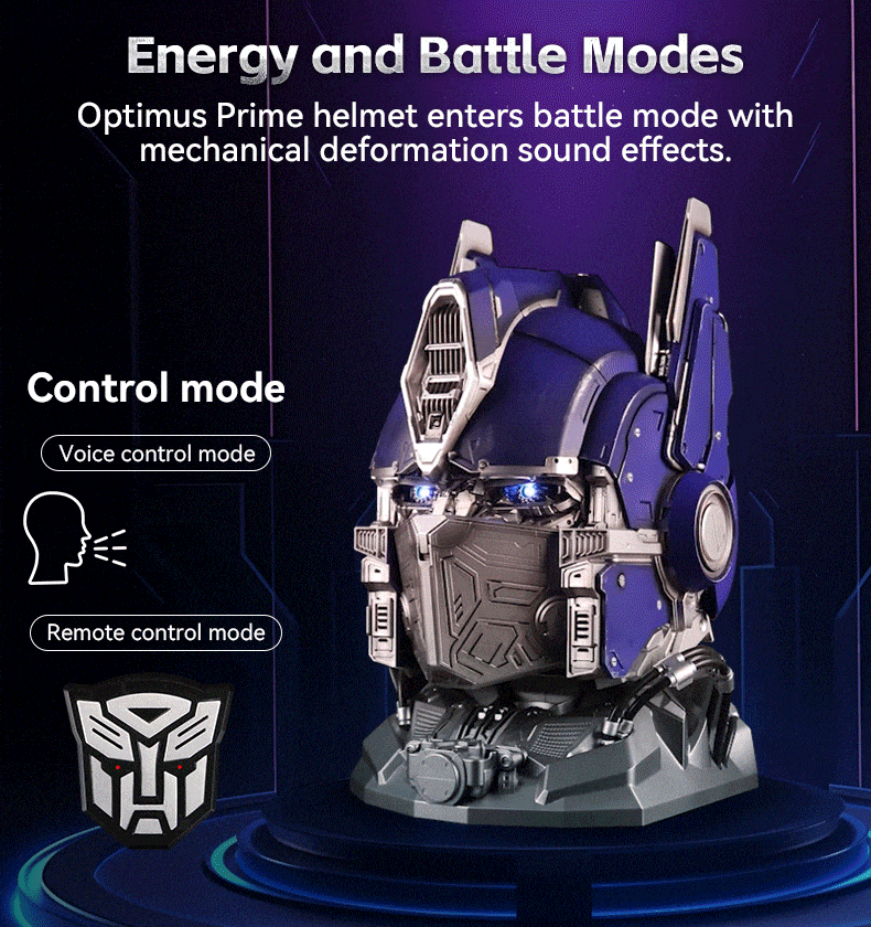 TRANSFORMERS Optimus Prime Wearable Helmet Collectible Voice Changer（I