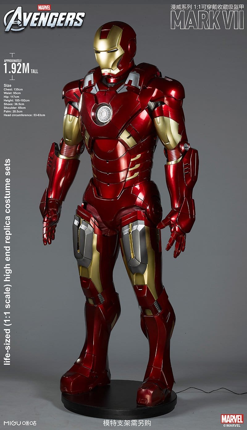 1:1 Iron Man MK7 Suit Life-size Wearable Armour Newly Upgraded Deluxe