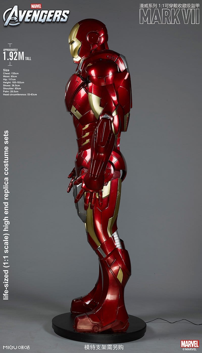 1:1 Iron Man MK7 Suit Life-size Wearable Armour Newly Upgraded Deluxe